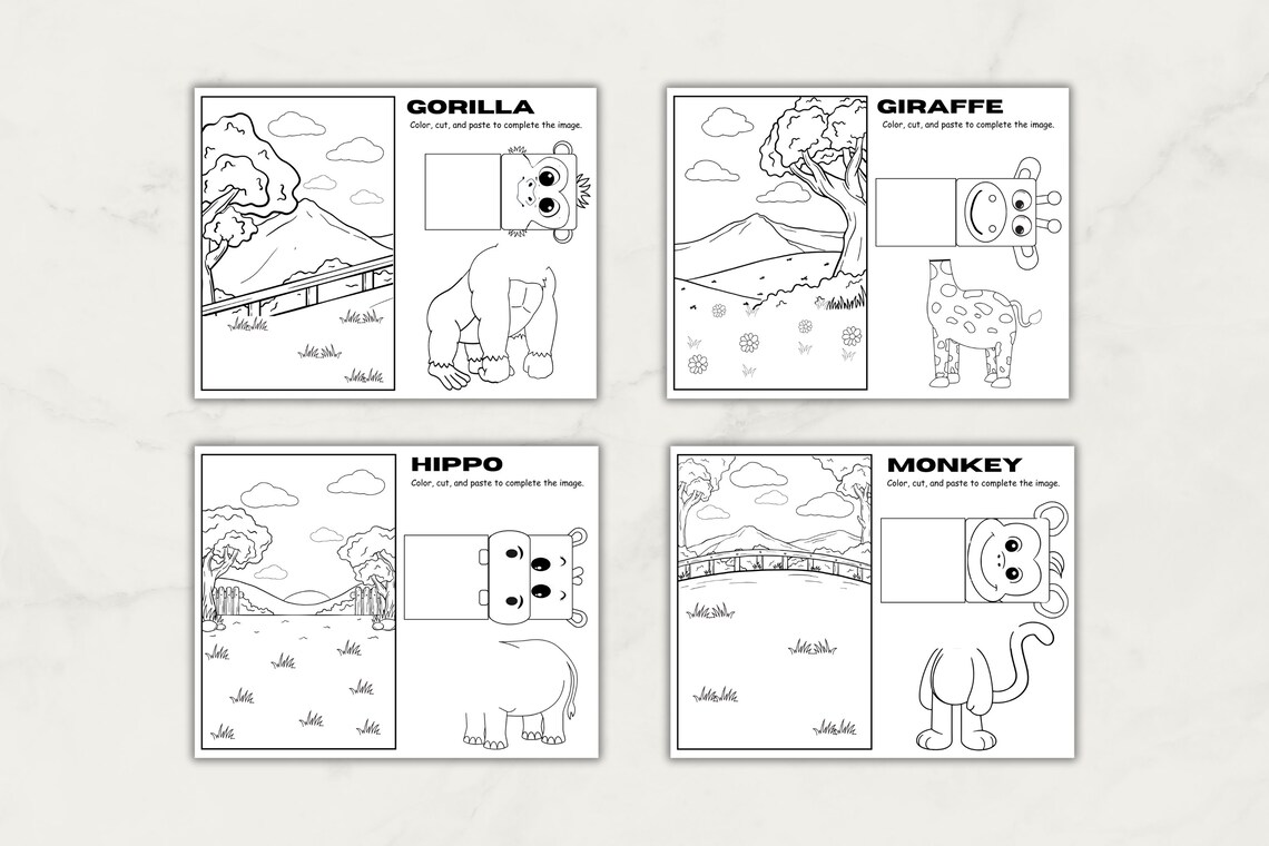 Zoo Animal Craft | Preschool Activity | Printable Crafts | Toddler ...