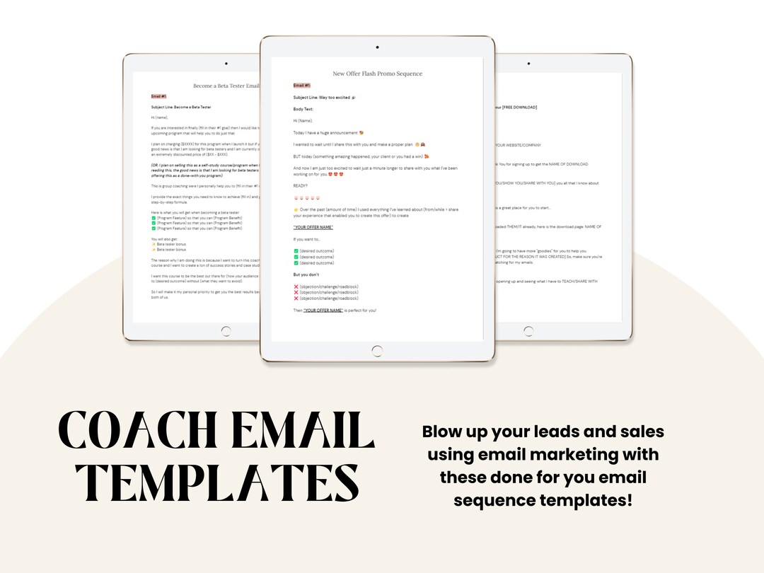 Email Templates | Email Marketing Template | Coaching Email Template ...