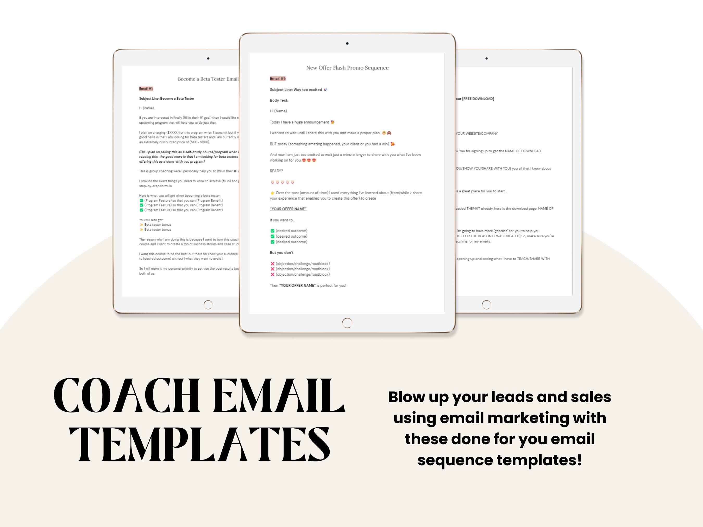 Email Templates | Email Marketing Template | Coaching Email Template ...