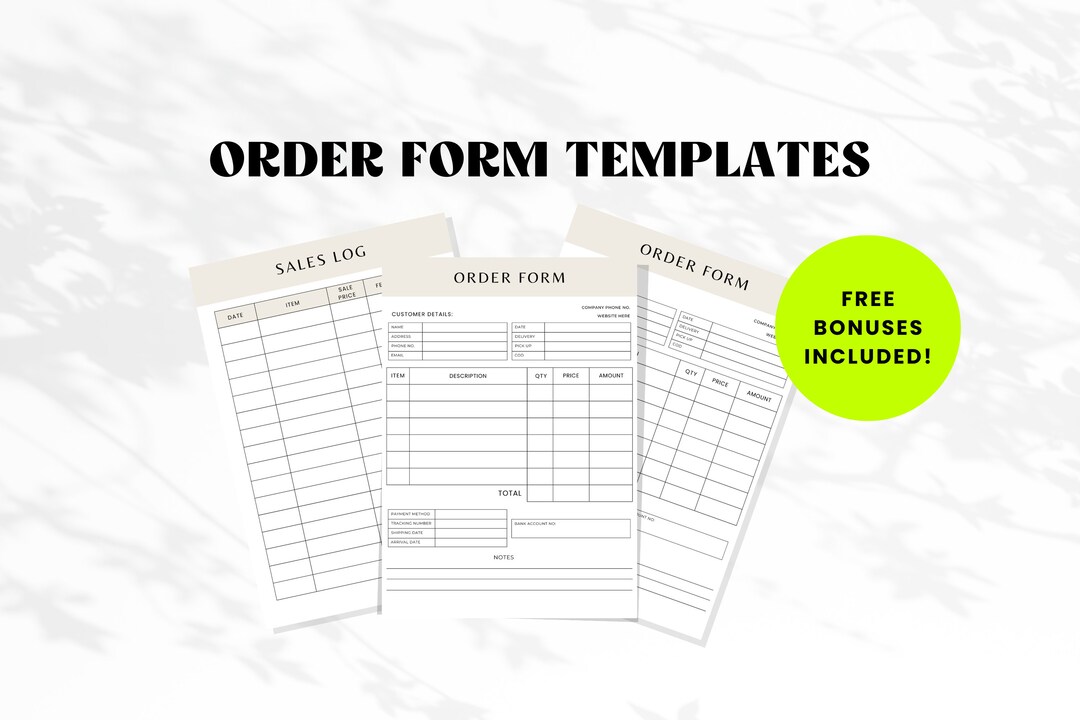 Order Form Template | Simple Order Form Template | Order Form Template ...
