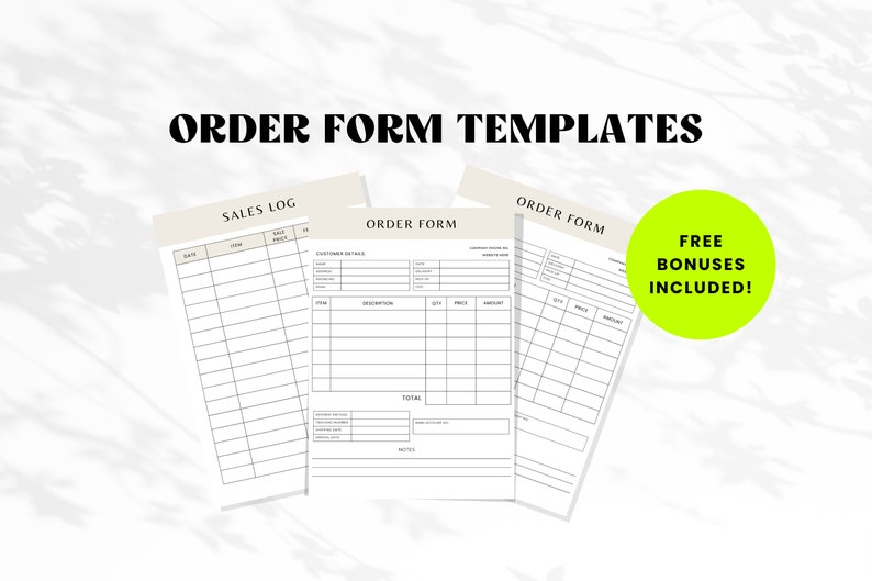 Order Form Template | Simple Order Form Template | Order Form Template ...