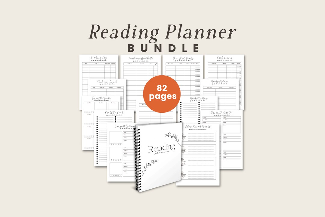 Reading Planner Printable Printable Reading Planner Journal Reading ...