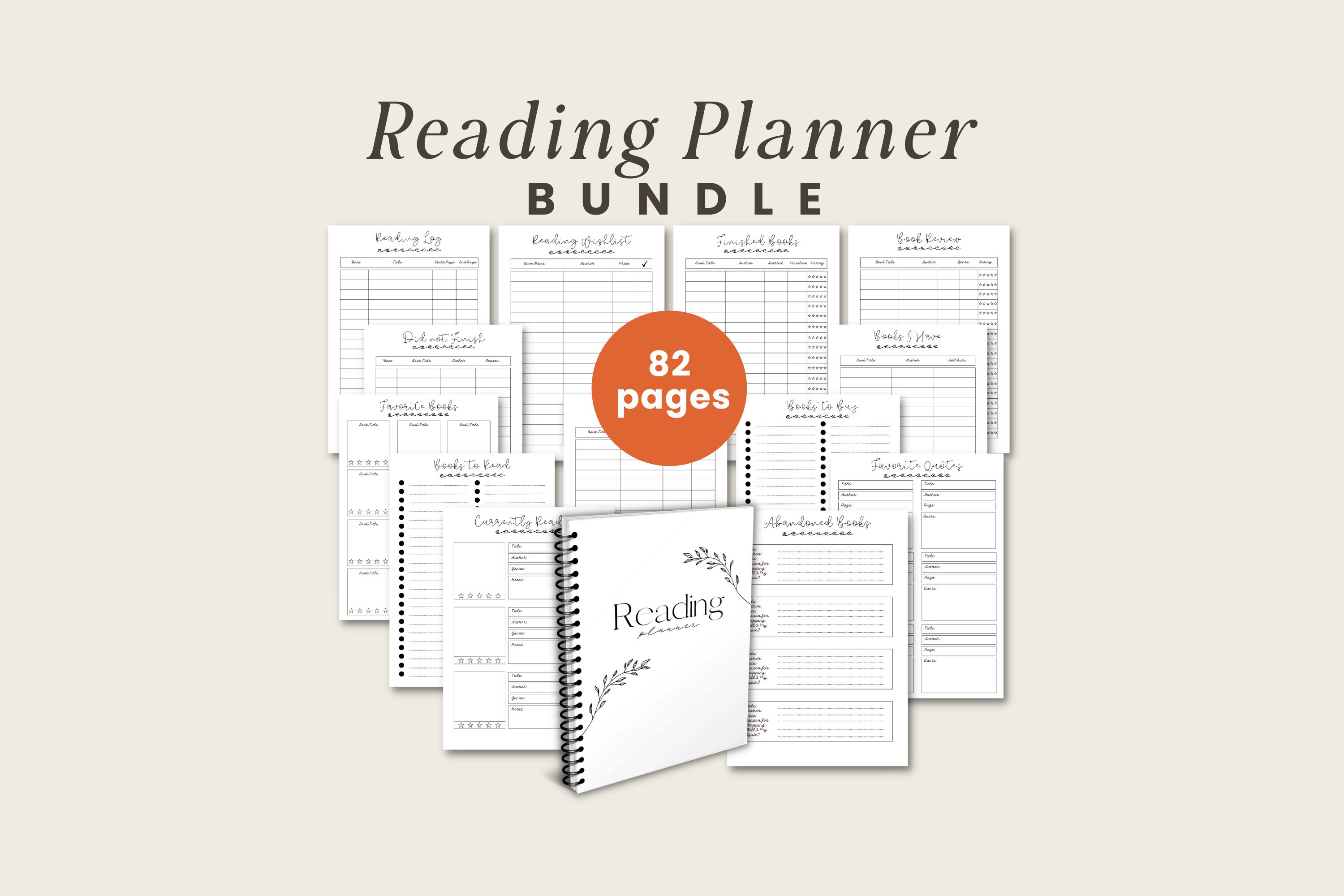 Reading Planner Printable Printable Reading Planner Journal Reading ...