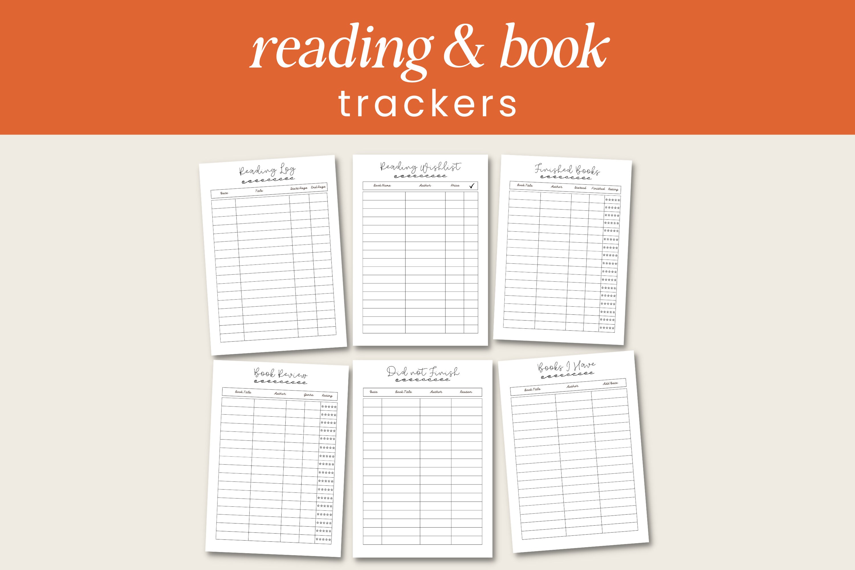 Reading Planner Printable | Printable Reading Planner Journal | Reading ...
