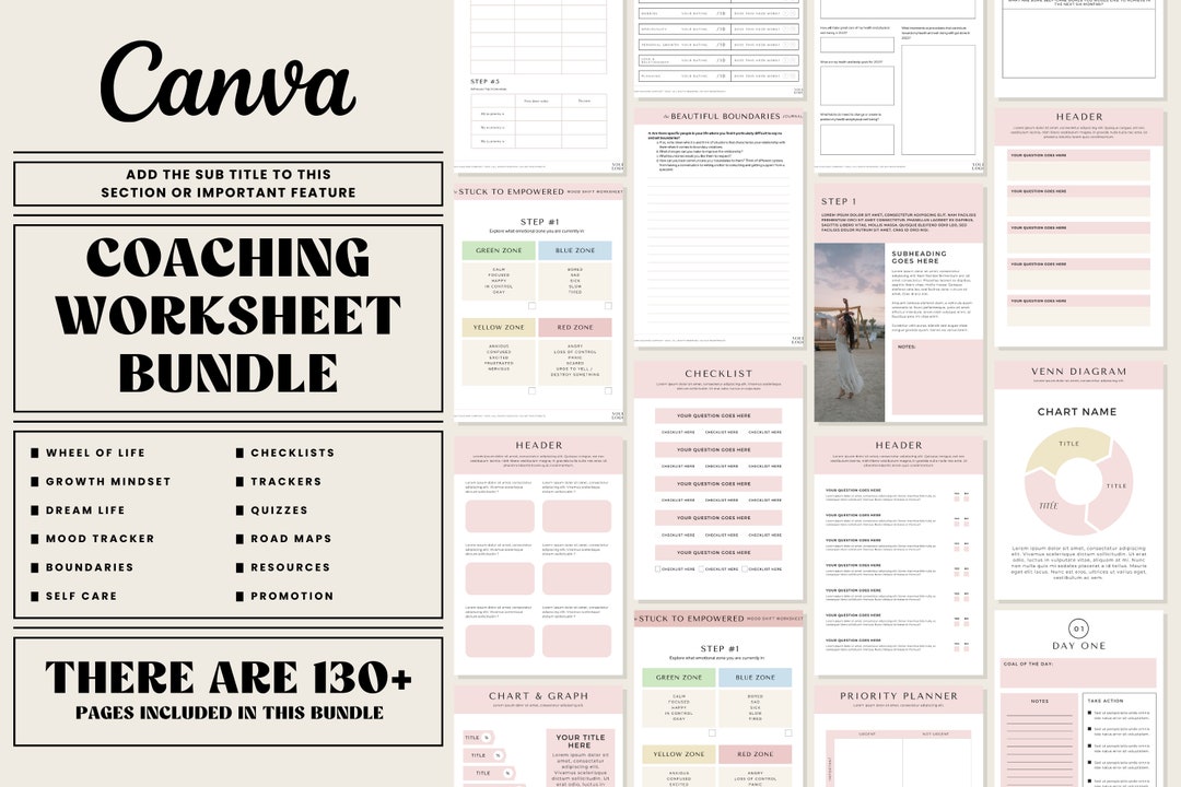 Coaching Template Canva | Canva Templates Coach | Workbook Canva ...