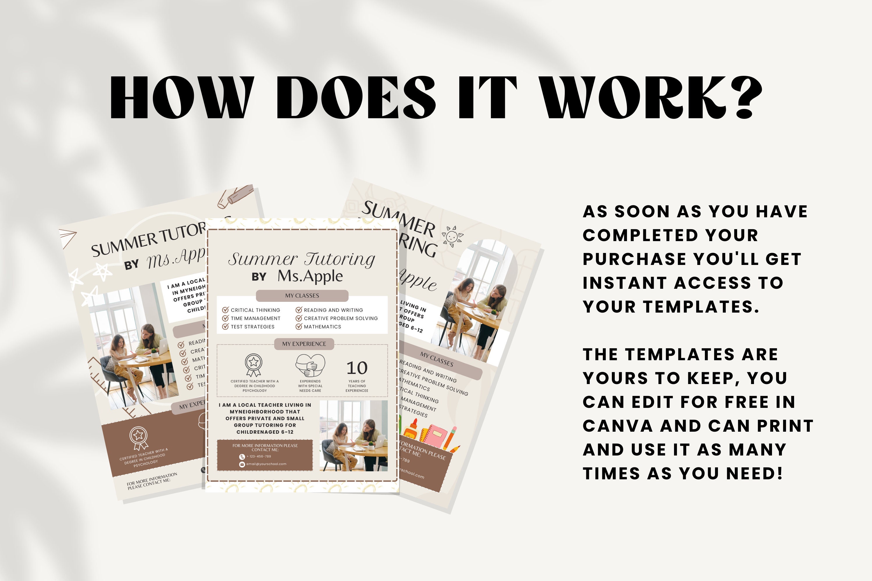 Tutoring Flyer Template | Tutoring Flyer | Tutoring Service | Summer ...