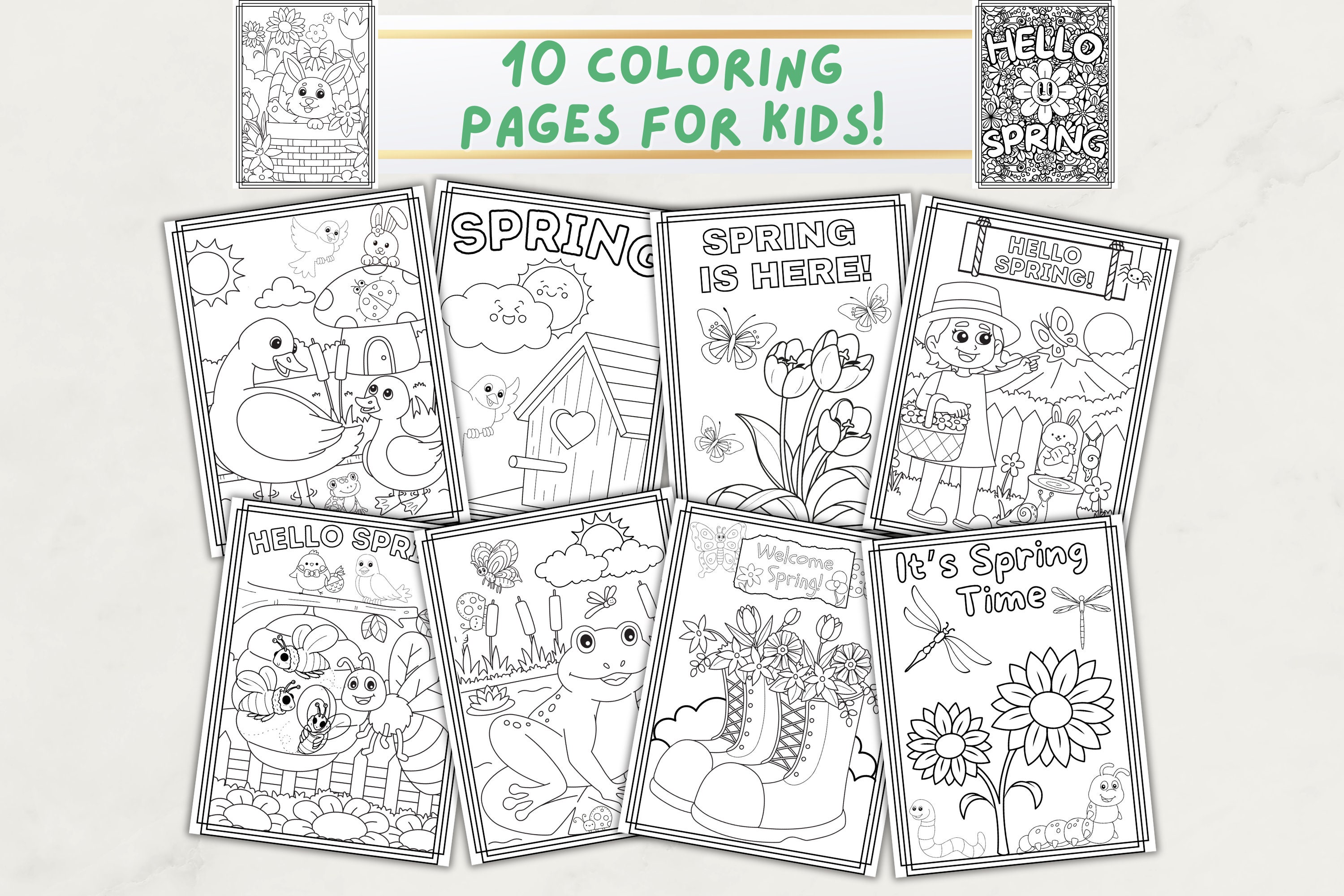 Spring Coloring Page | Spring Coloring | Kids Coloring Pages | Spring ...