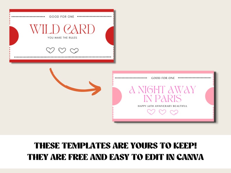 Template for Love Coupons Love Coupons Book Printable Love Coupons Love ...