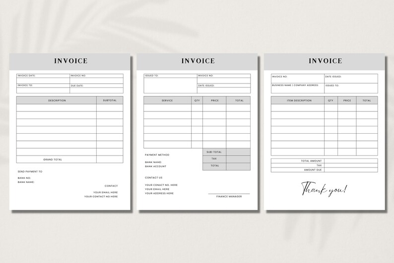 Template Invoice | Invoice Template Pages | Simple Invoice Templates ...