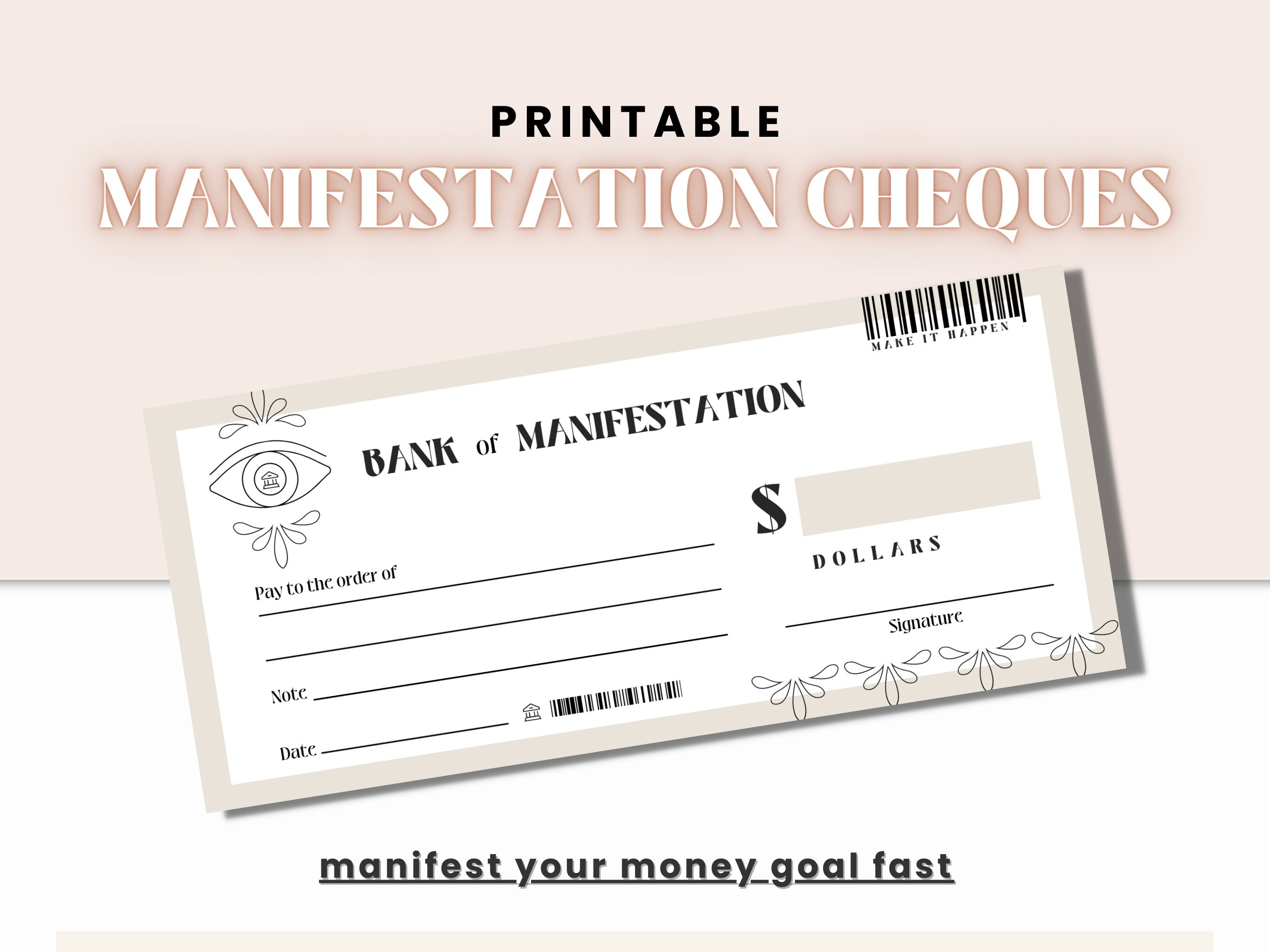 Printable Checks | Editable Checks | Manifestation Checks | Vision ...