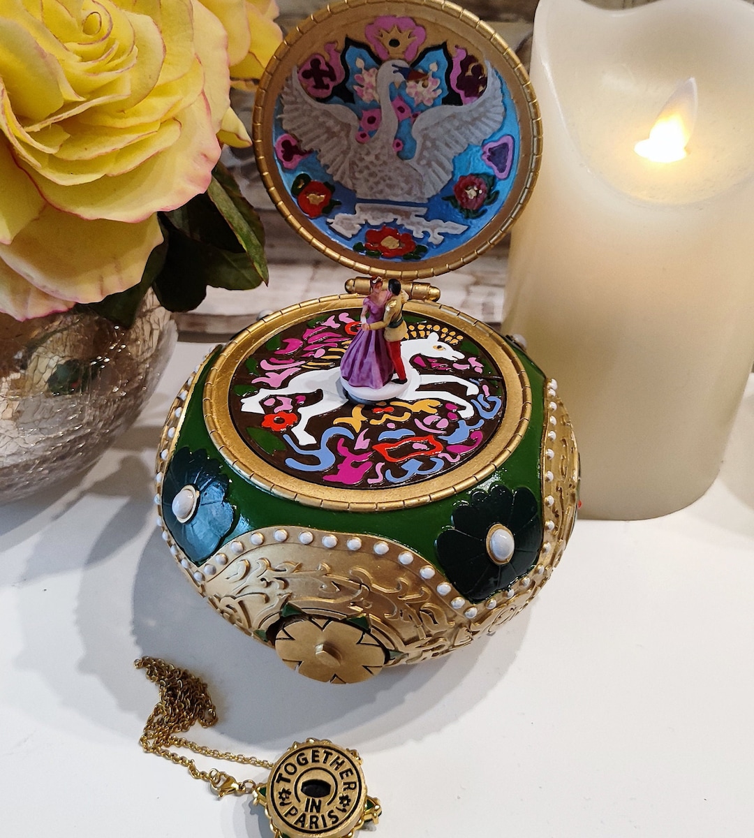 Anastasia Music Box Jewelry “once Upon a December” + Necklace Activator ...