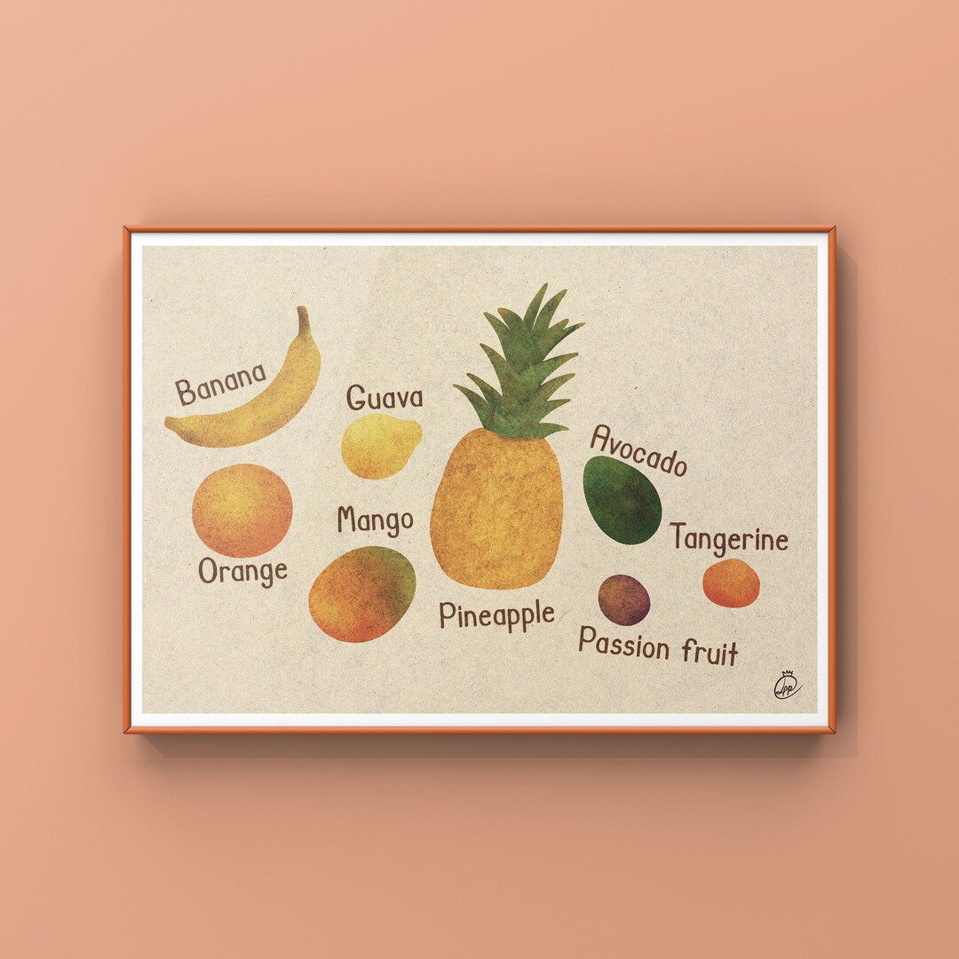 Handas Surprise Fruit Educational Digital Download Art / Nursery Gift ...