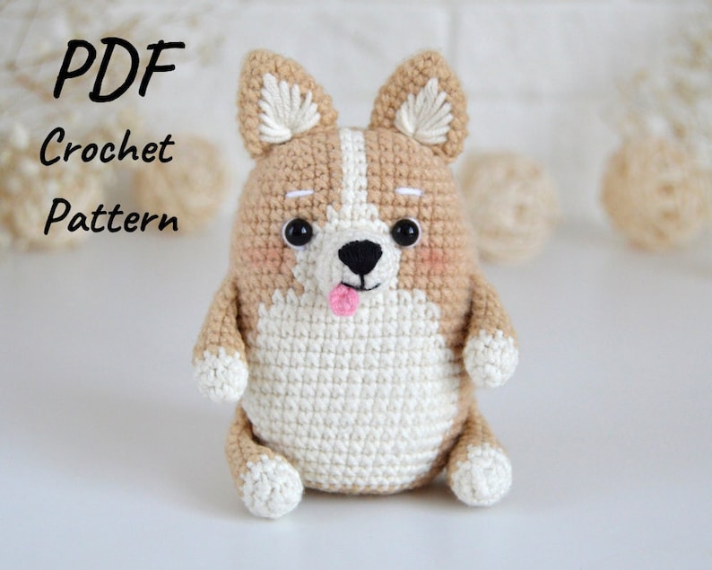 DIY PDF Crochet Amigurumi Pattern Corgi Dog - Etsy