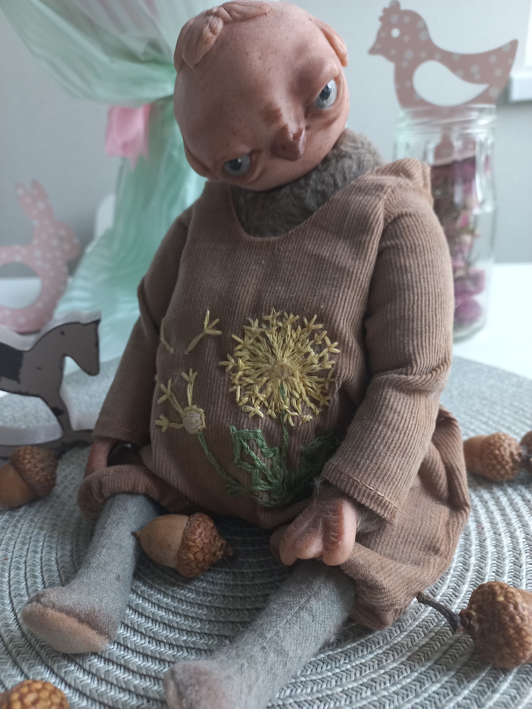 Collectible Doll. Bird Teddy, Art Doll, Teddy Doll, Polymer Clay ...