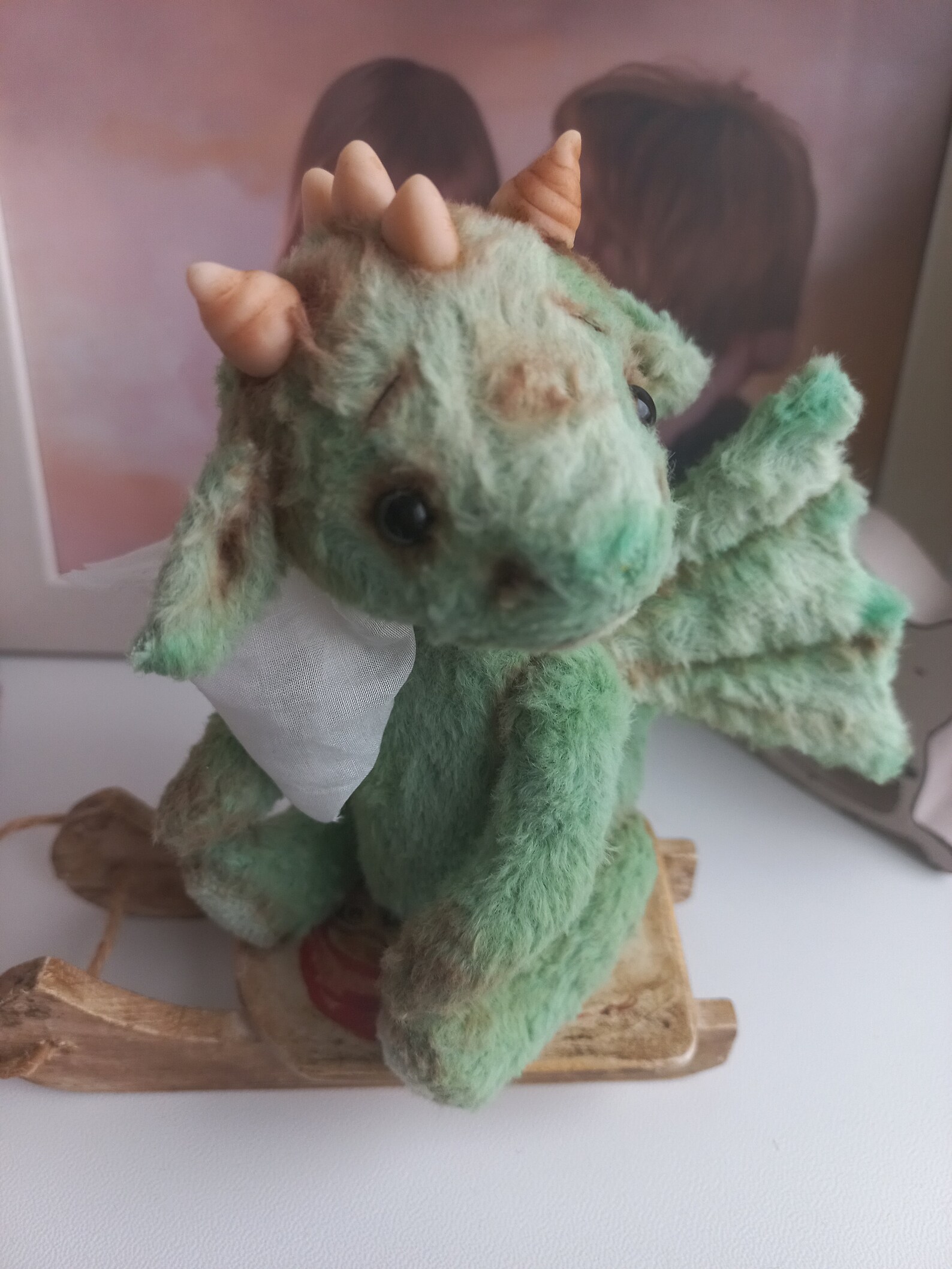Dragon Teddy, Collectible Teddy, Interior Doll, Handmade Teddy, Viscose ...