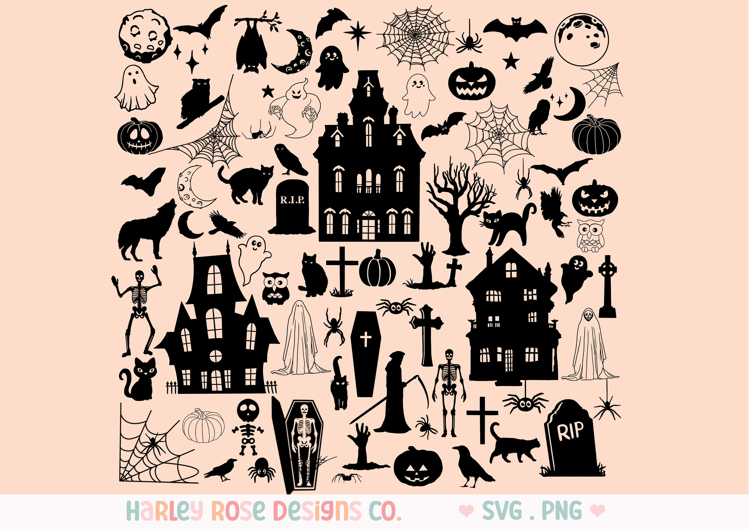 Haunted House SVG Bundle, Halloween Svg Bundle, Halloween Cutting File ...