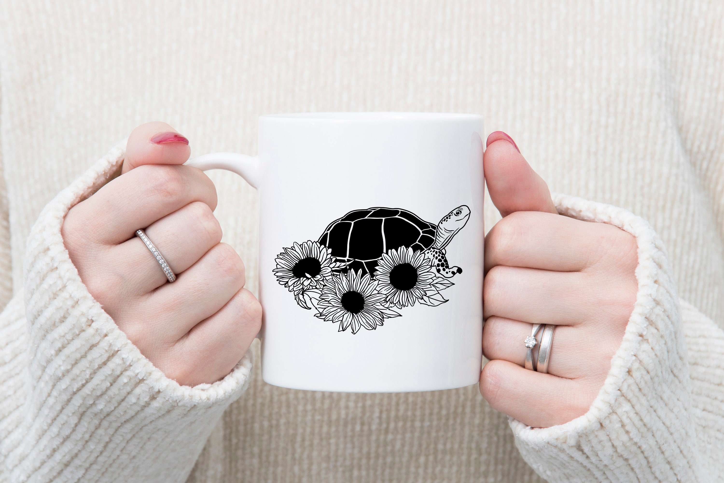 Turtle With Sunflower SVG Turtle Svg Turtle With Sunflower - Etsy