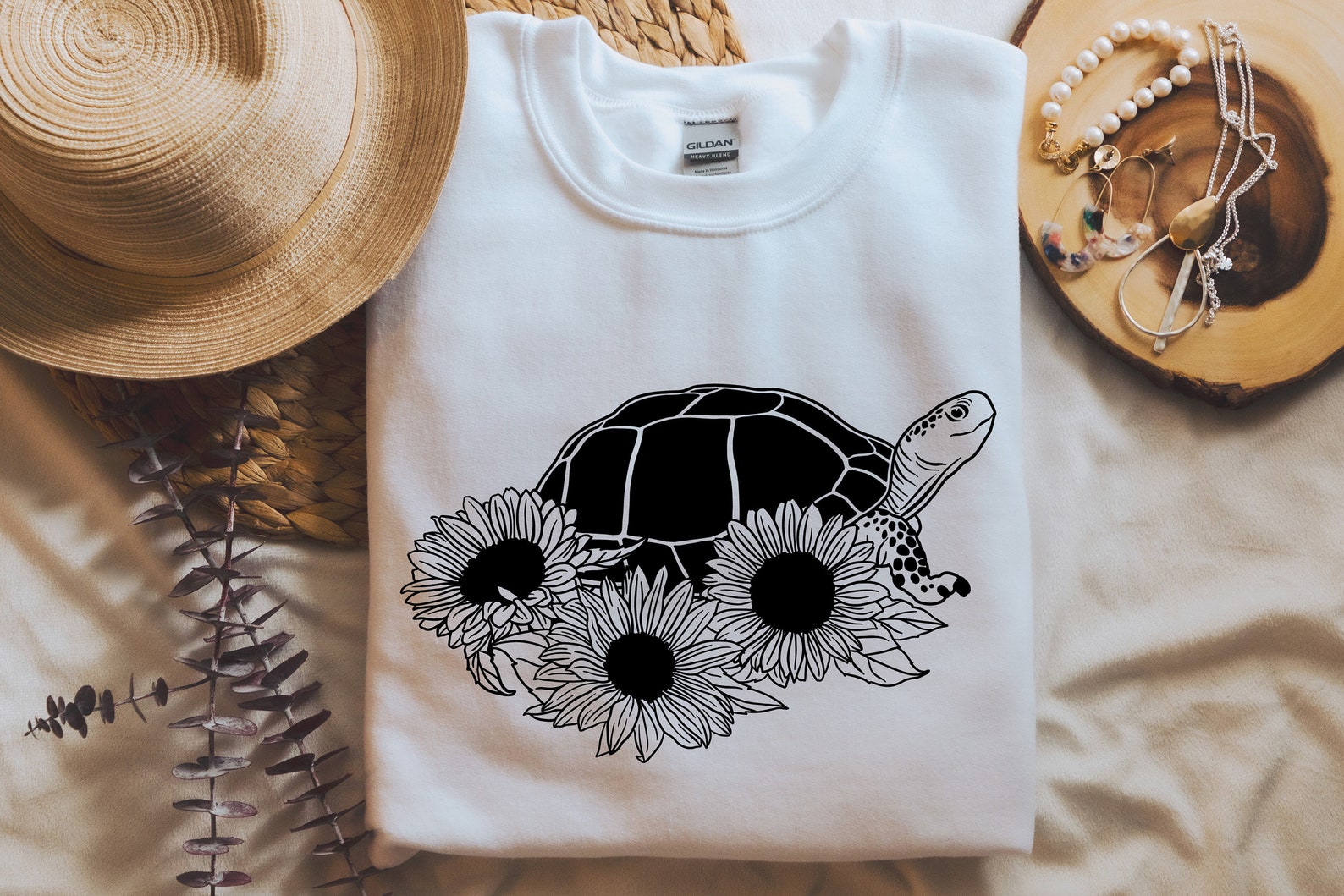 Turtle With Sunflower SVG, Turtle Svg, Turtle With Sunflower Png ...