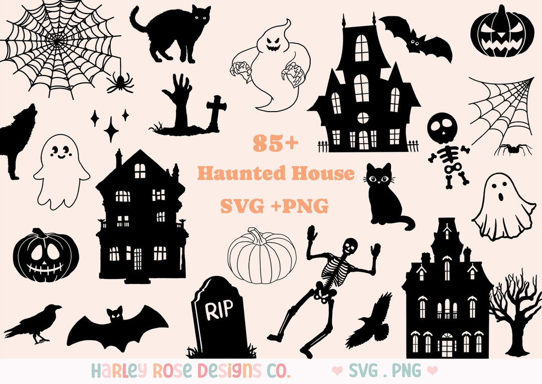 Haunted House SVG Bundle, Halloween Svg Bundle, Halloween Cutting File ...