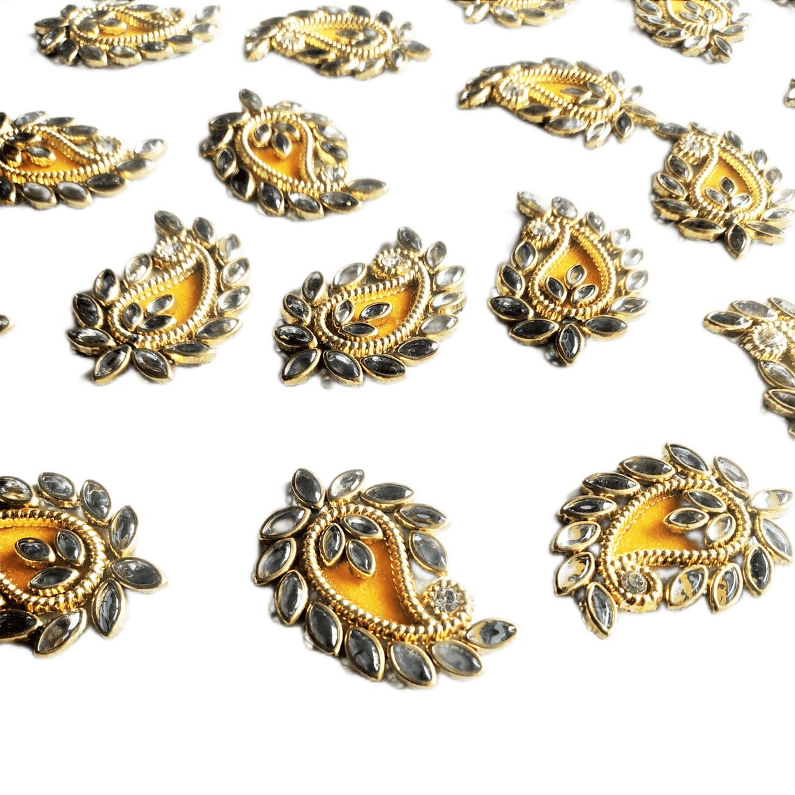 Stone Studded 3.5 X 2.5 Cm Applique Designer Neck Sew on - Etsy