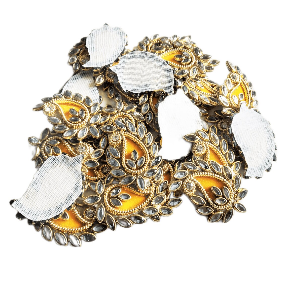 Stone Studded 3.5 X 2.5 Cm Applique Designer Neck Sew on - Etsy