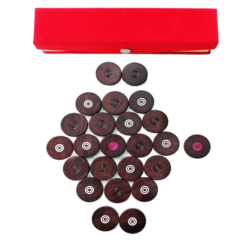 Professional Tamarind Wood Carrom Coins Set of 24 Pcs - Etsy