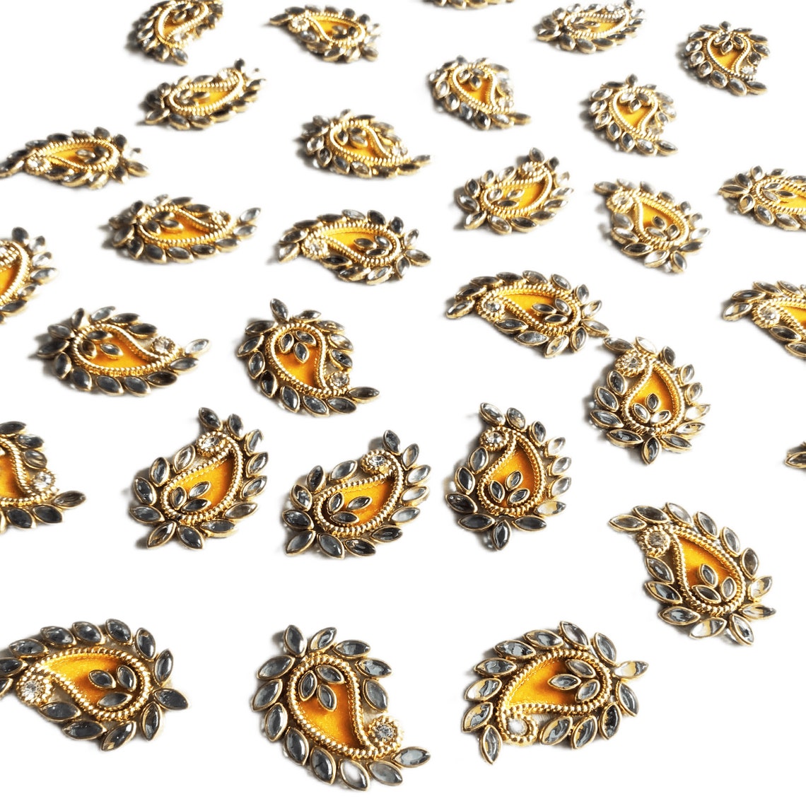 Stone Studded 3.5 X 2.5 Cm Applique Designer Neck Sew on - Etsy