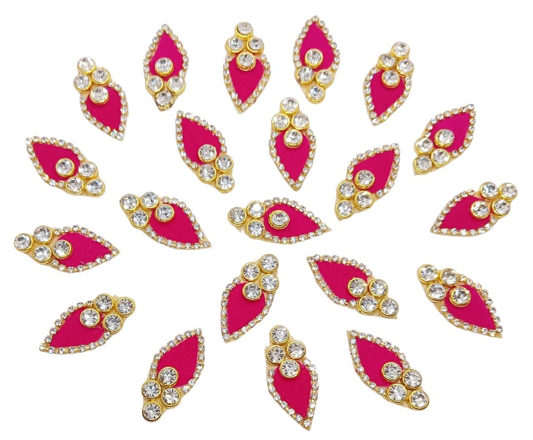 Arrowhead Shape Appliqué Pink Color Approx 3.5 Cm in Length and 1.6 Cm ...