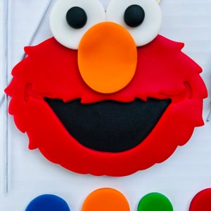 Elmo Cake Topper Elmo Birthday Cake Edible Fondant - Etsy