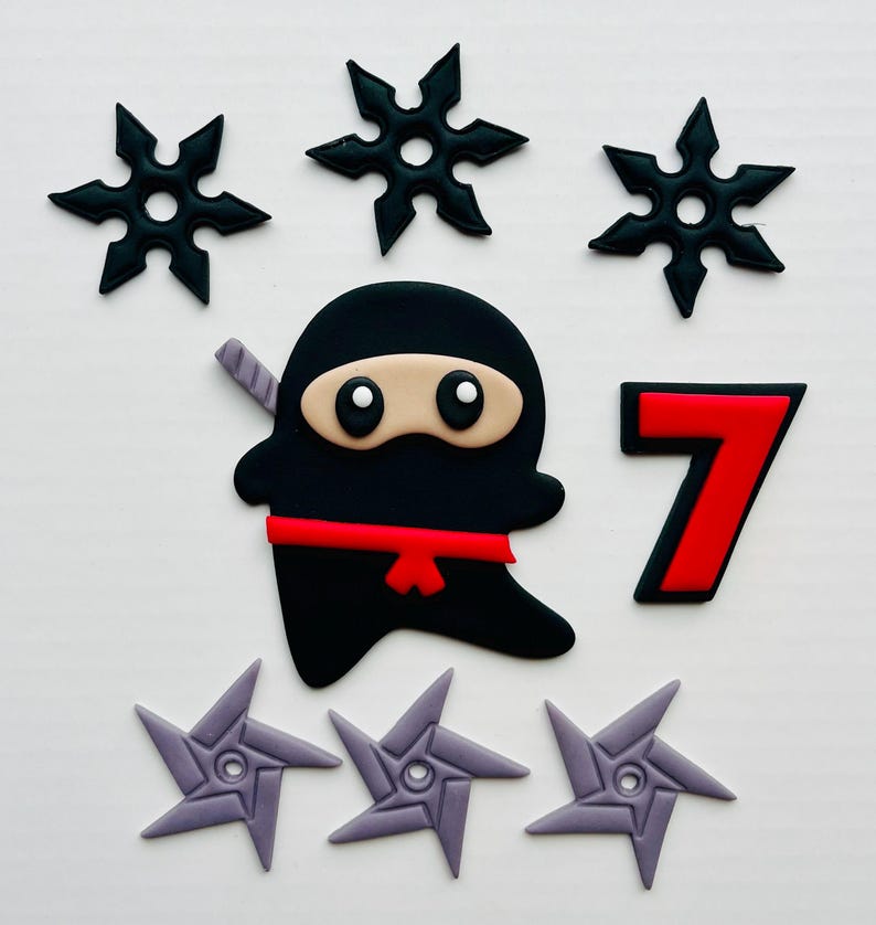 Ninja Cake Topper Ninja Birthday Cake Ninja Birthday Cake Decor Edible ...