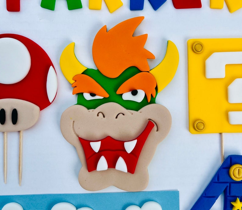 Bowser Cake Topper, Bowser Birthday Cake, Bowser Birthday Cake ...