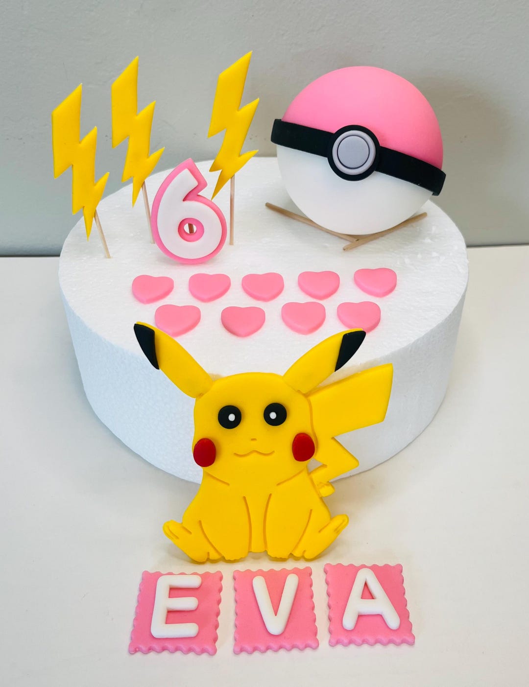 Pink Pikachu Cake Topper Pokémon Cake Topper Pokémon Birthday Cake ...