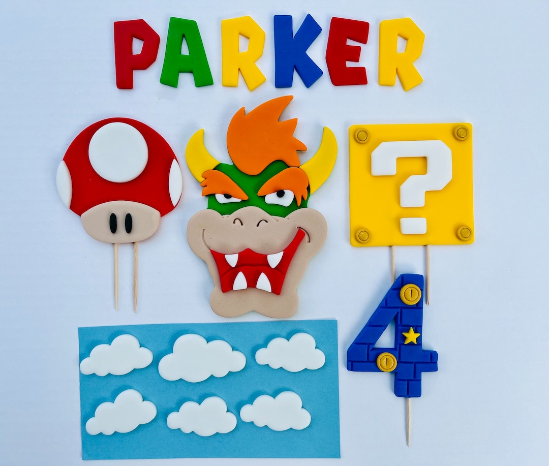 Bowser Cake Topper, Bowser Birthday Cake, Bowser Birthday Cake ...