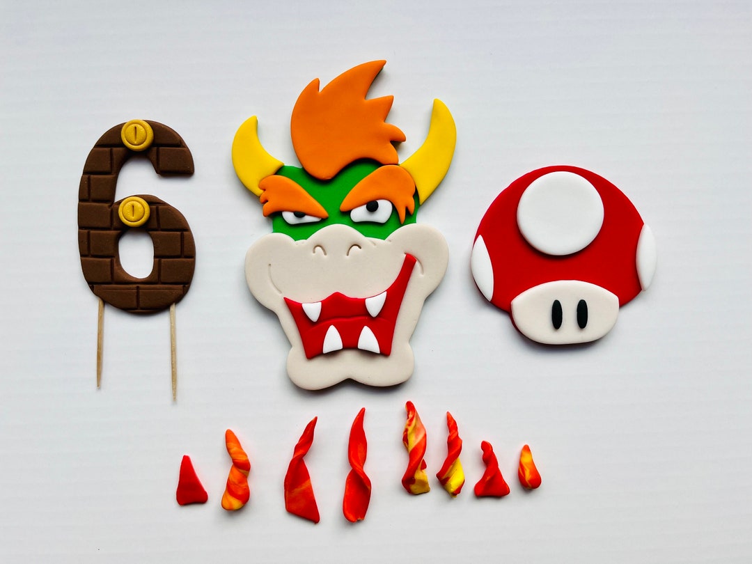 Bowser Cake Topper, Bowser Birthday Cake, Bowser Birthday Cake ...
