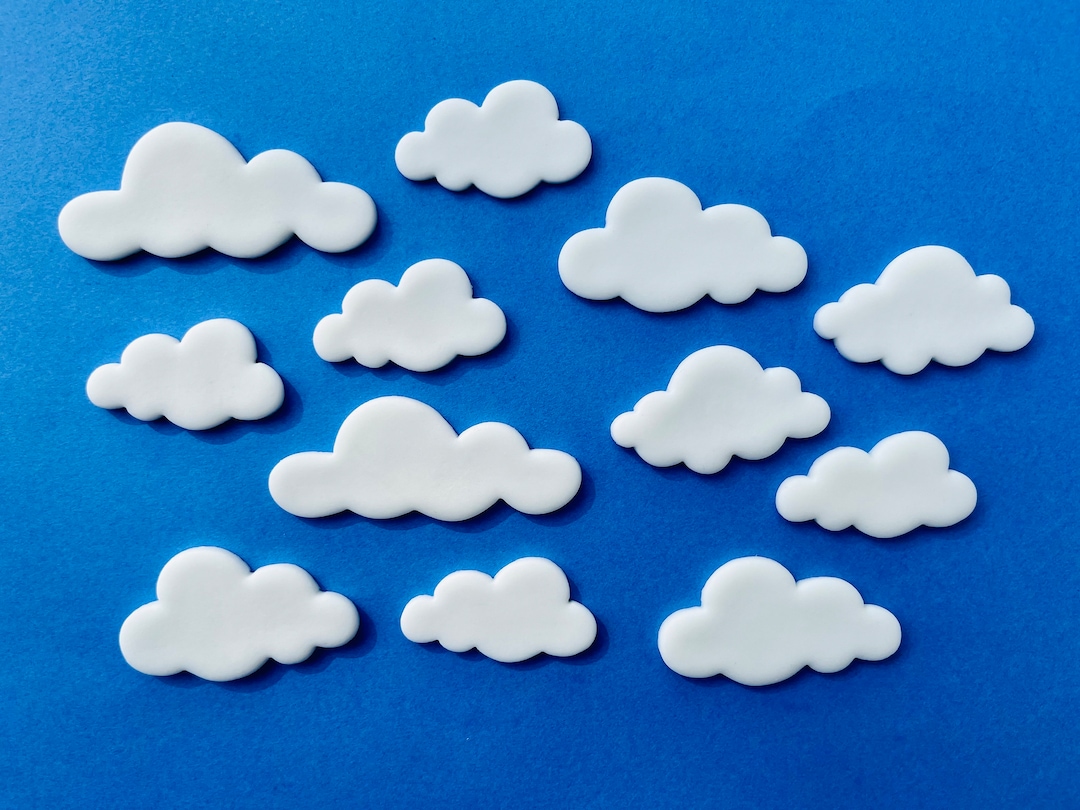 Clouds Cake Topper Fondant Clouds Clouds Birthday Cake Super Mario Cake ...