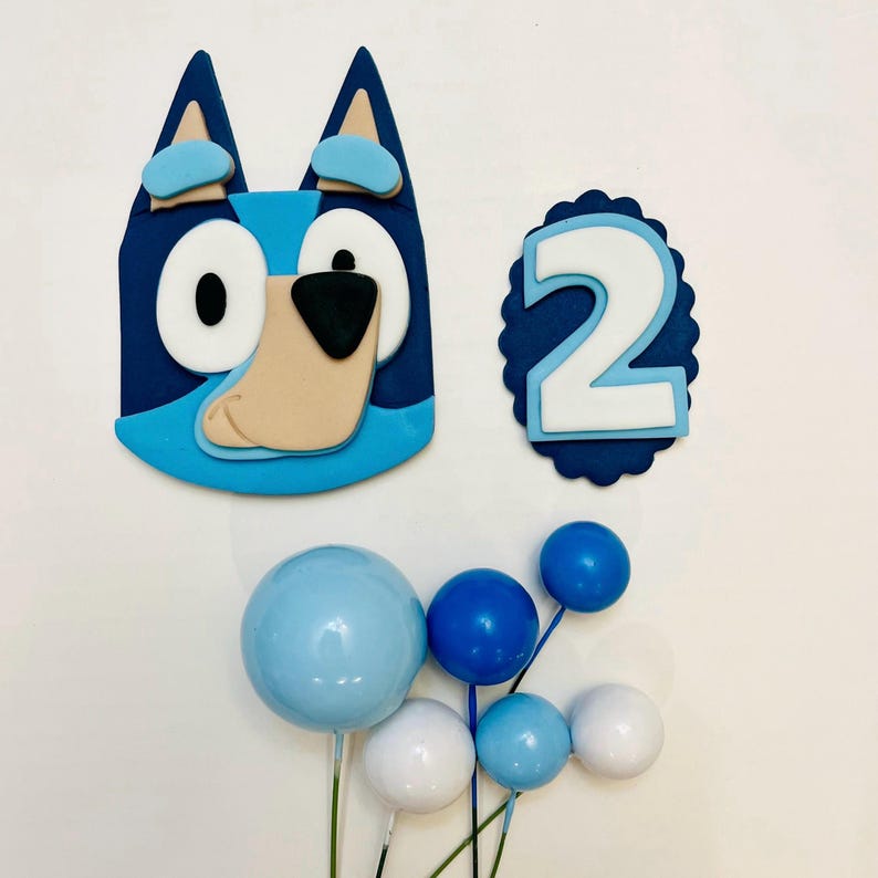 Bluey Cake Topper, Bluey Cake Decorations, Edible Fondant - Etsy