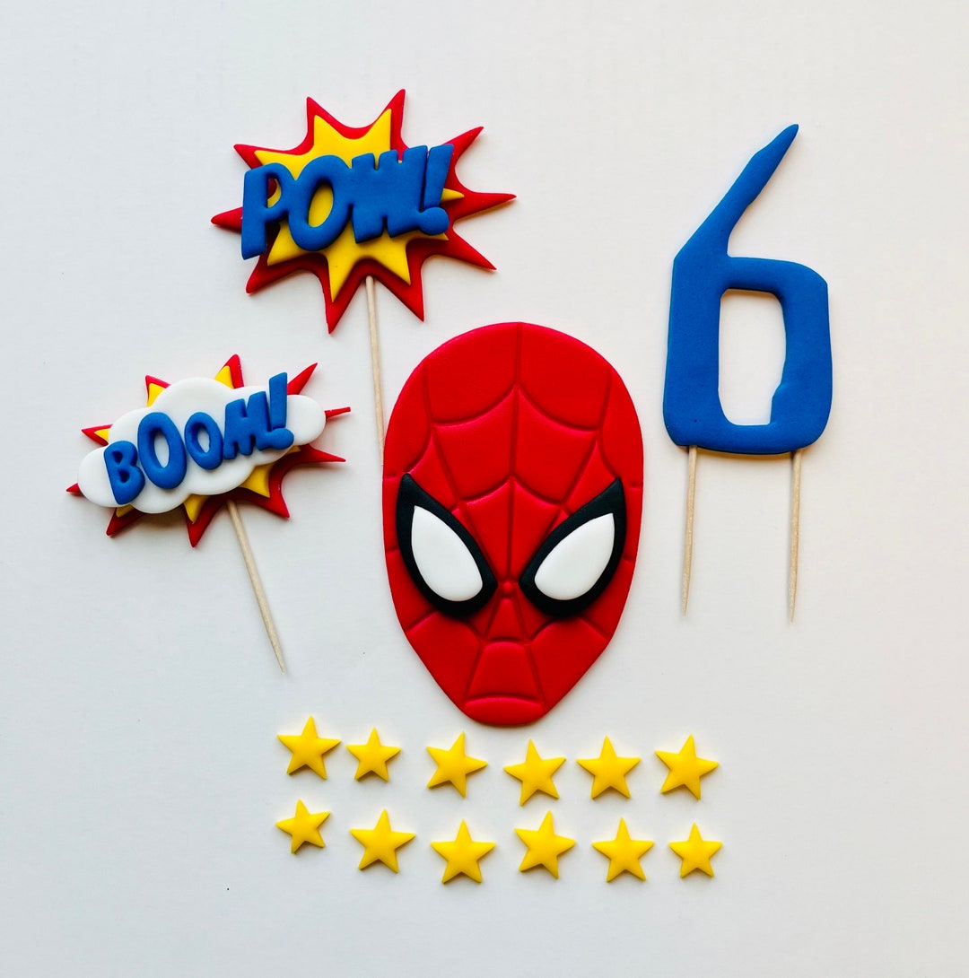 Spiderman Cake Topper Spiderman Birthday Cake Spiderman Cake ...