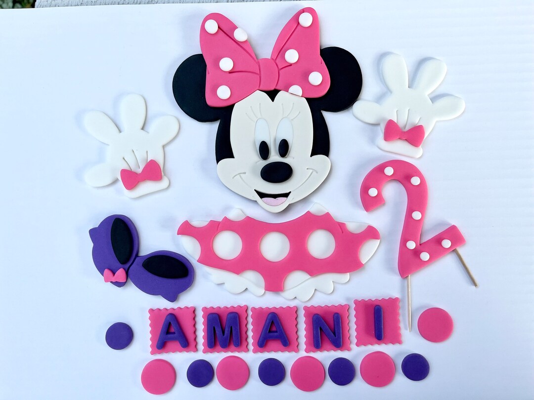 Minnie Mouse Cake Topper Minnie Mouse Birthday Cake Minnie Mouse ...