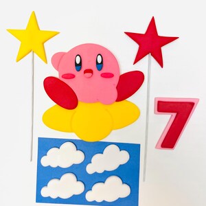 Kirby Cake Topper Kirby Birthday Cake Edible Fondant - Etsy