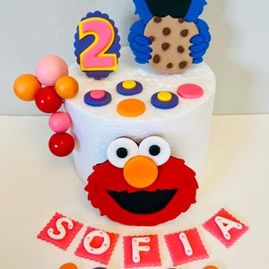 Elmo Cake Topper Elmo Birthday Cake Edible Fondant - Etsy
