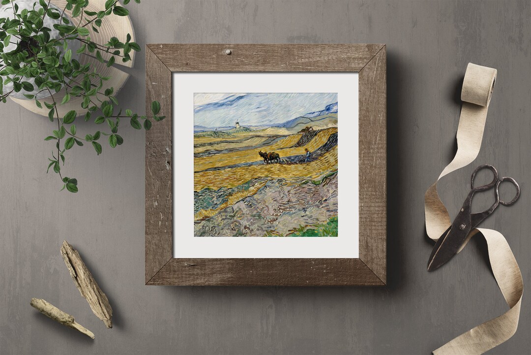Van Gogh, Enclosed Field With Ploughman, Downloadable Wall Art ...