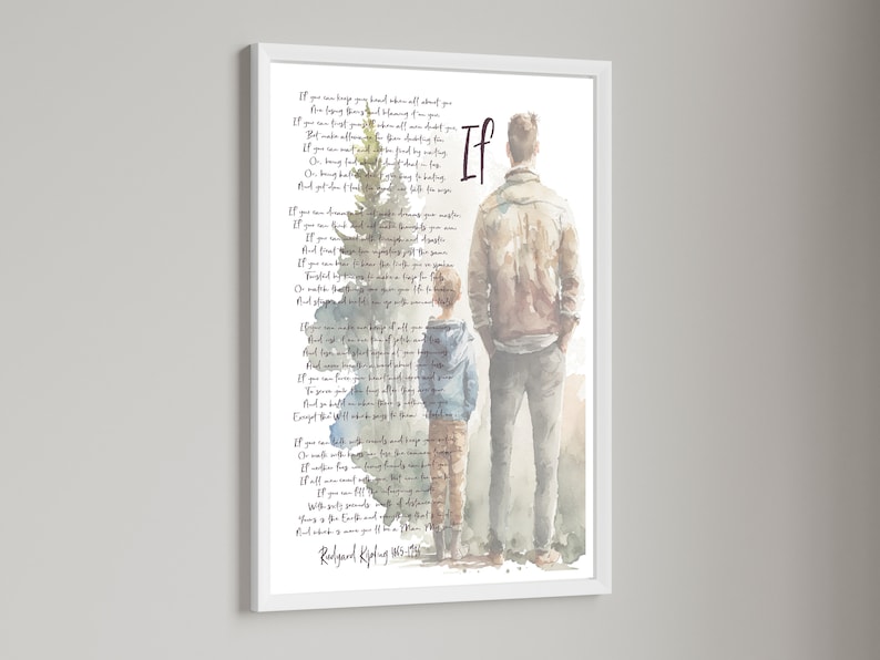 IF Poem by Rudyard Kipling, Father and Son Poem, Downloadable Poetry ...