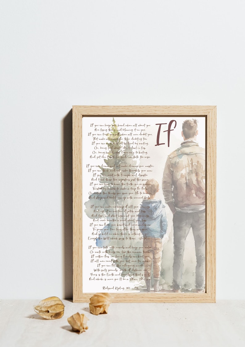 IF Poem by Rudyard Kipling, Father and Son Poem, Downloadable Poetry ...