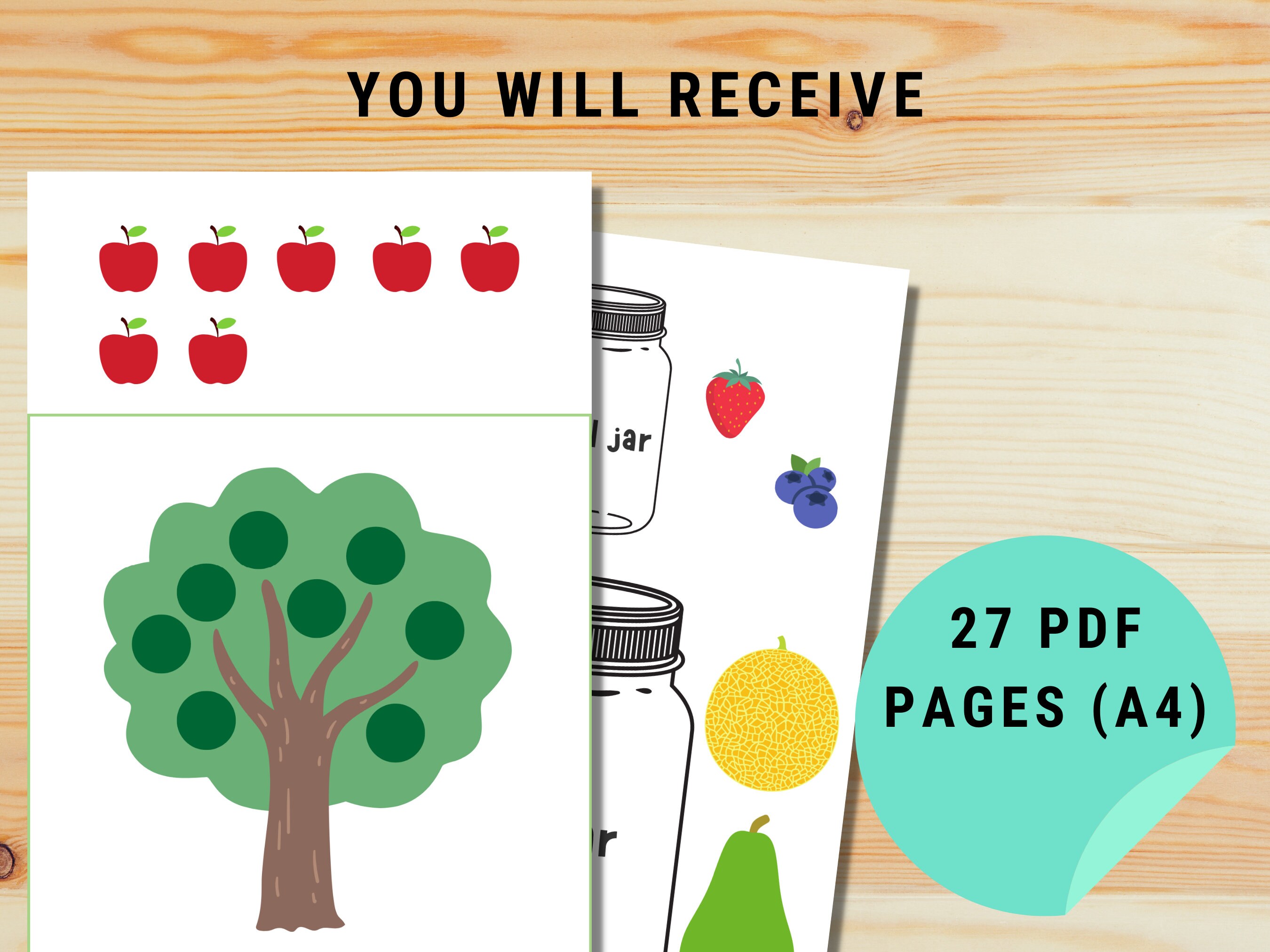 Montessori Fruits Educational Printable Activity Toddler Aged - Etsy