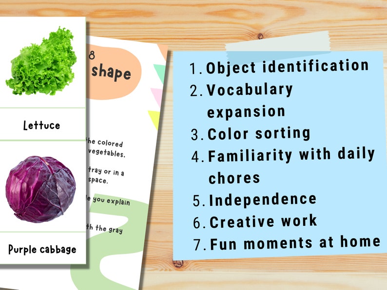 Montessori Vegetables Printable Educational Activities, 40 Montessori ...
