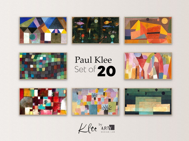 Samsung Frame Tv Art | Set of 20 Paul Klee Mid-century Modern Surreal ...
