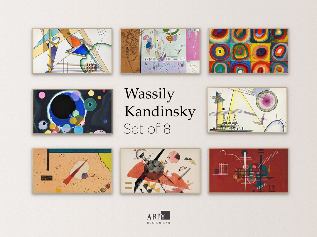 Samsung Frame Tv Art | Set of 8 Wassily Kandinsky Mid-century Modern ...