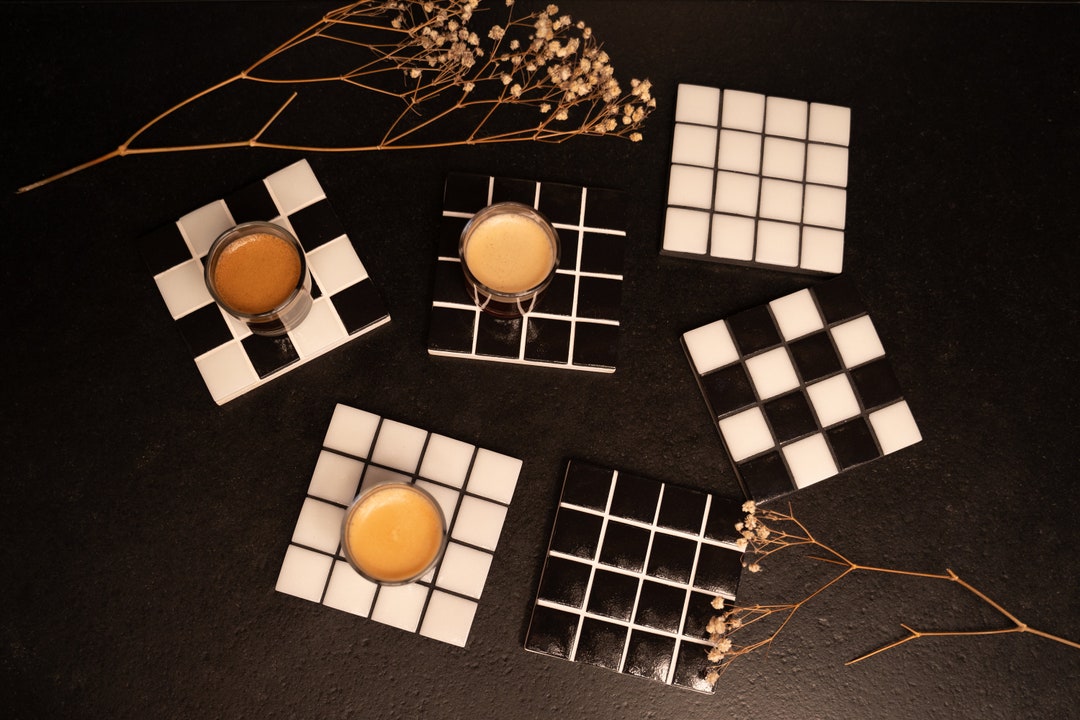 Tiled Coasters Set of 2 / Tile Coaster - Etsy