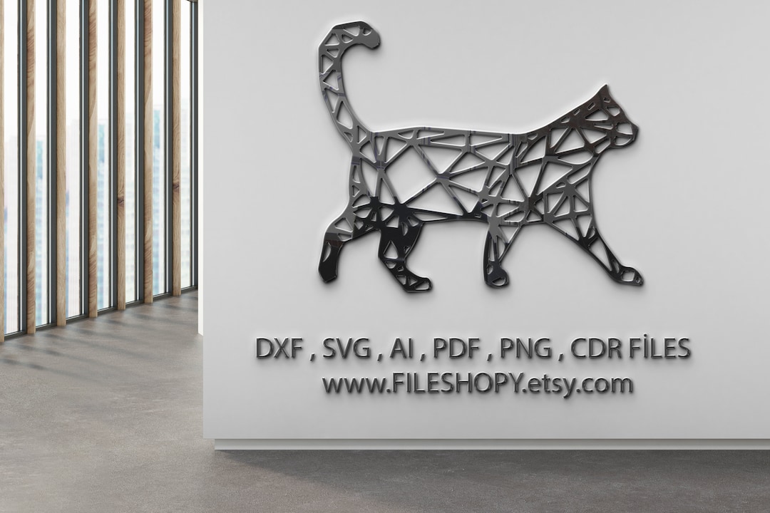 Cat Vector Files Svg Files Dxf Files Cdr Files Ai - Etsy