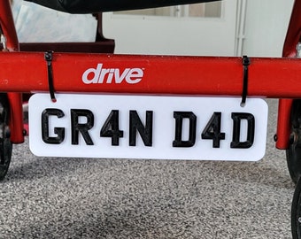 Personalised Football Club Number Plate for Mobility Scooter Elderly ...